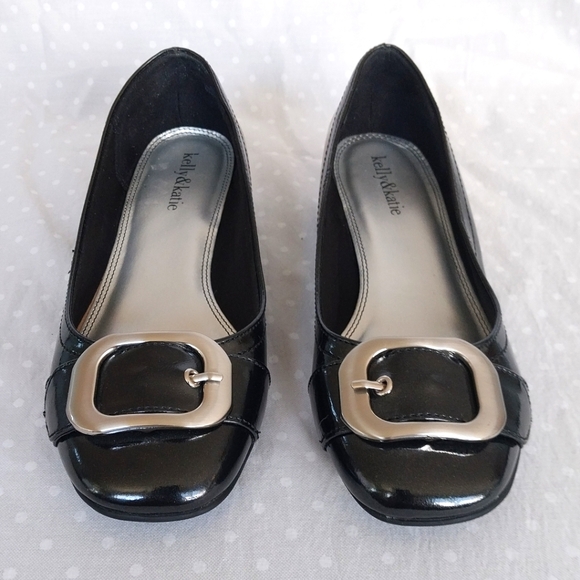 Kelly & Katie | Shoes | Kelly Katie Kk Whitney Black Faux Patent Flats ...